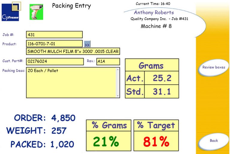 Plastics ERP Software for Film & Sheeting – CyFrame